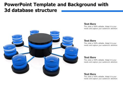 Powerpoint Template And Background With 3d Database Structure