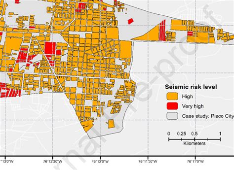 Seismic Risk Map For Pisco Download Scientific Diagram