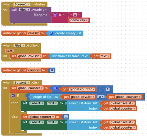 How Do I Read Csv File Row By Row By Timai Mit App Inventor Help Mit App Inventor