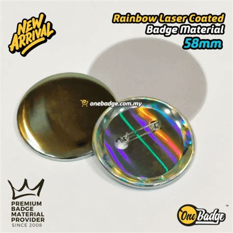 Rainbow Color Metal Base Button Badge Material 58mm Supplier