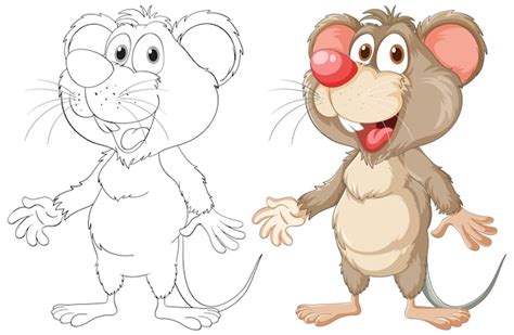 Premium Vector Cute Smiling Mouse Cartoon