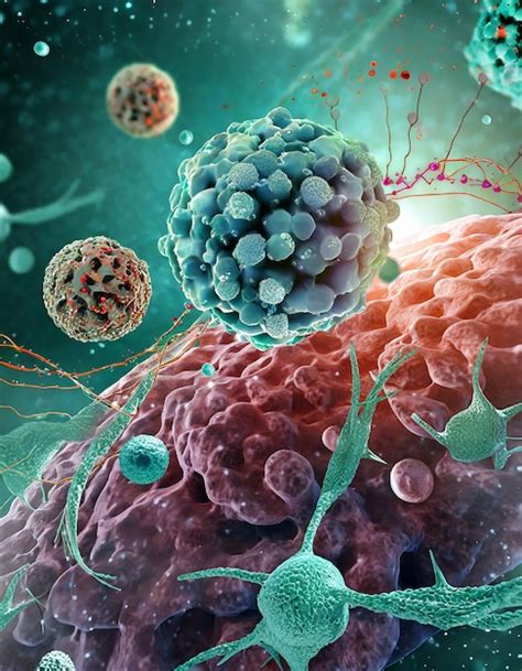 Premium Photo Tumor Microenvironment Background With Cancer Cells
