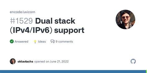 Dual Stack Ipv4ipv6 Support · Encode Uvicorn · Discussion 1529 · Github