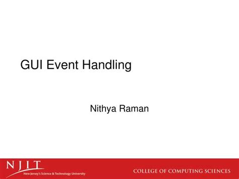 ppt gui event handling powerpoint presentation free download id 584660