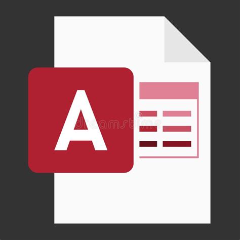 Modern Flat Design Of Logo Accdb Database File Icon Stock Vector Illustration Of Download