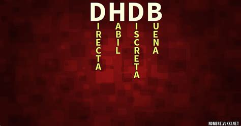 Qué Significa Dhdb