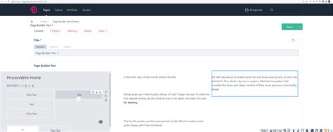 page builder module plugin development processwire support forums