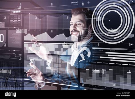 smiling software developer cheerful software developer looking elegant