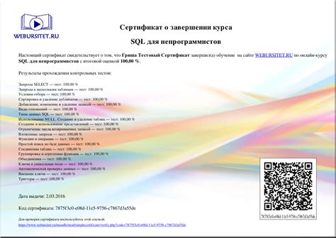 Webursitet Network Sql для непрограммистов