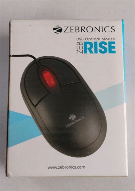 Wired Zebronics Zeb Rise Optical Mouse 3 Buttons At ₹ 370 Box In