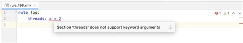 Unexpected Keyword Argument In Rule Section Issue Jetbrains Research Snakecharm Github
