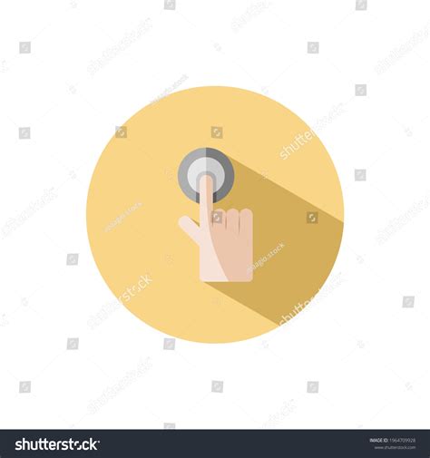 Hand Selecting Button Finger Touch Press Stock Vector Royalty Free 1964709928 Shutterstock