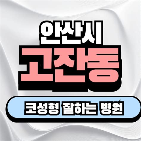안산시 고잔동 코 성형외과 잘하는 병원 추천 및 가격 비교 매부리코 코끝 콧끝 넓은 코 등 Loyal It