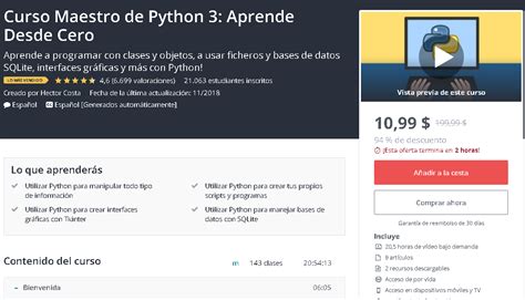 Curso Maestro De Python Aprende Desde Cero Sovos