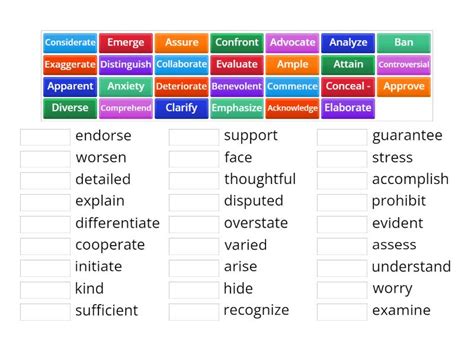 Level 2 Reading Vocabulary 2 Synoyms Match Up