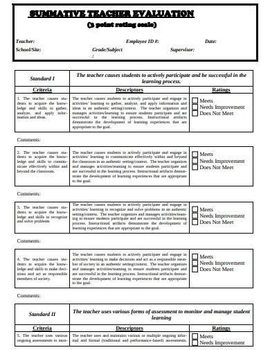 Free 10 Summative Evaluation Form Samples And Templates In Ms Word Pdf
