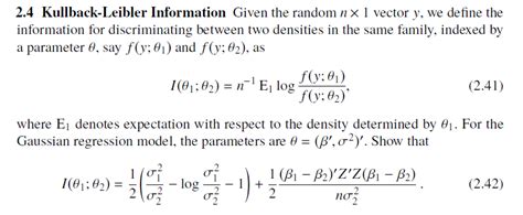 Solved 2 4 Kullback Leibler Information Given The Random Nx