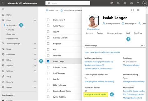 how to set the out of office message automatic reply in office 365