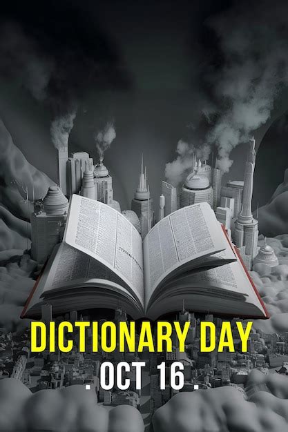 Psd World National Dictionary Day Post Template Premium Ai Generated Psd