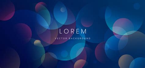 Abstract Colorful Gradients Overlapping Circles On Blue Background