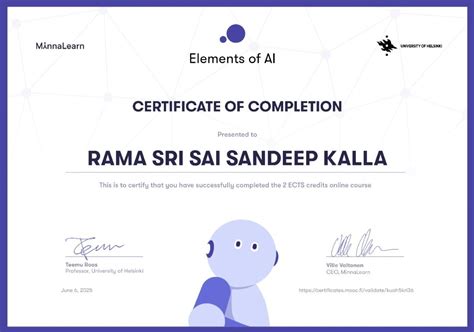 Ai Machinelearning Artificialintelligence Continuouslearning Certificate Sandeep Kalla