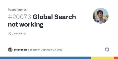 Global Search Not Working · Issue 20073 · Frappe Erpnext · Github