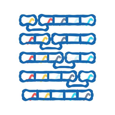 Bubble Sort Algorithm Icon Doodle Illustration Stock Vector