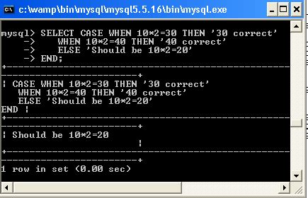 Conditional Statements In MySQL
