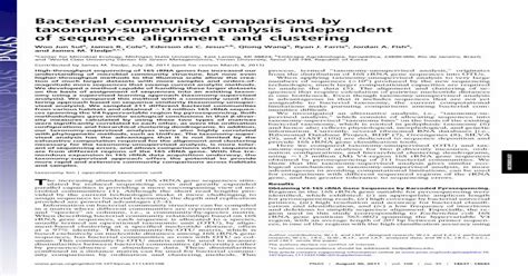 Pdf Bacterial Community Comparisons By Taxonomy Supervised Analysis Dokumen Tips