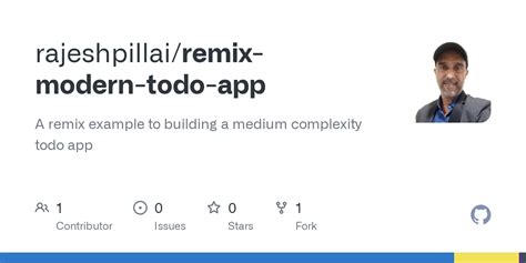 GitHub Rajeshpillai Remix Modern Todo App A Remix Example To Building A Medium Complexity
