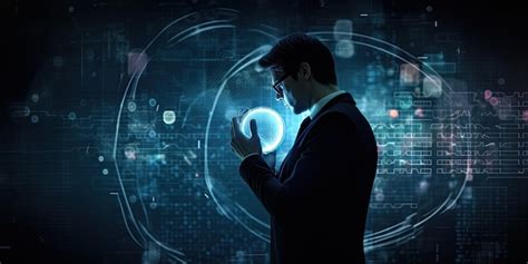 premium photo businessman searching for big data technology concept