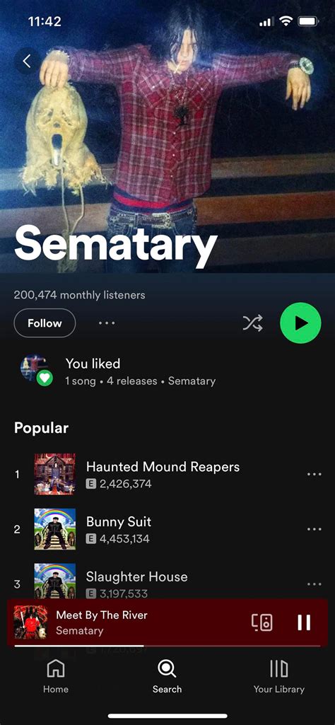 Sematary Has 200000 Monthly Listeners On Spotify Rhauntedmound