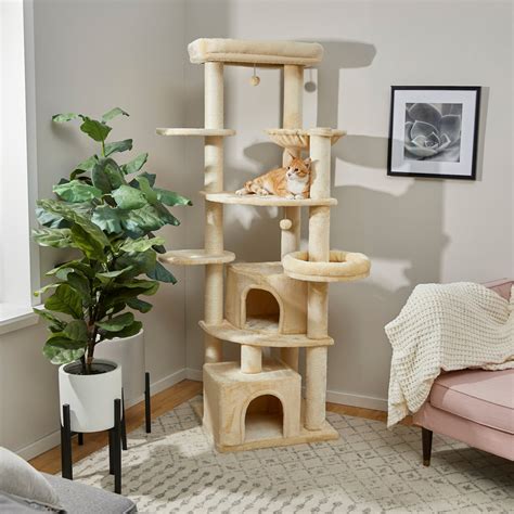 Frisco 76 In Xxl Heavy Duty Cat Tree Cream