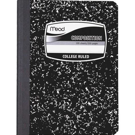 Bulk Mead Composition Notebooks Black College Ruled 12 Pack