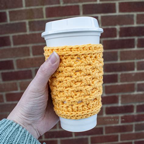 Crochet Cup Cozy Quick Easy And Free Pattern Sunflower Cottage Crochet