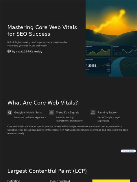 Mastering Core Web Vitals For Seo Success Pdf Search Engine Optimization Usability