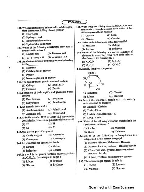 Biomolecule Paper 1 Pdf