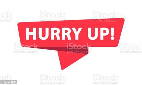 서둘러 배너 음성 거품 레이블 스티커 리본 템플릿 벡터 스톡 일러스트 레이 션 검은색에 대한 스톡 벡터 아트 및 기타 이미지