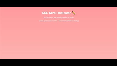 Css Scroll Indicator With Html Css And Javascript Step By Step