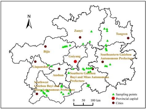 rice sampling point distribution map in guizhou province download