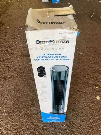 Omnibreeze Tower Fan Sierra Auction Management Inc