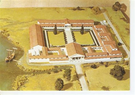 Postal 030412 Fishbourne Roman Palace Model Of Palace As It Was In 75