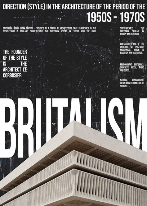 Poster In The Style Of Brutalism Brutalism Graphic Poster