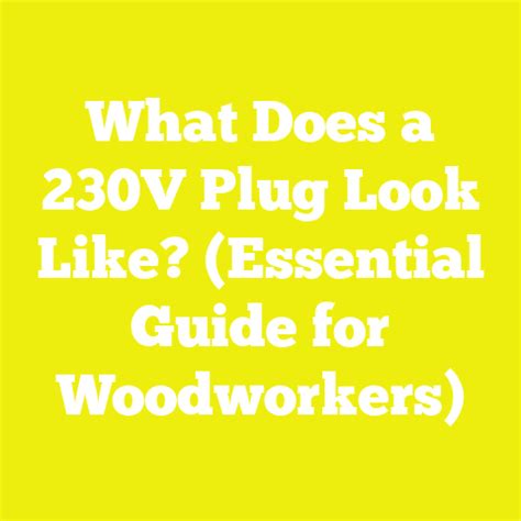 What Does A 230v Plug Look Like Essential Guide For Woodworkers