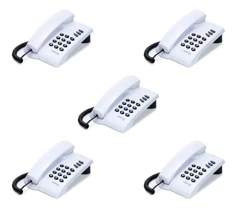 Kit 5 De Teléfono Fijo Con 2 Tipos Táctil Redial Flash Y Silencio