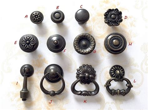 Vintage Look Knob Pull Drawer Knobs Single Pull Antique Bronze Cabinet