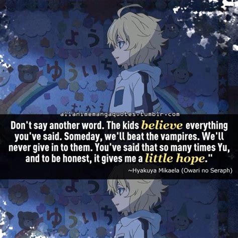 Owari No Seraph Anime Love Quotes Manga Quotes Owari No Seraph