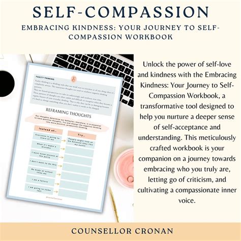 Self Compassion Journal Self Care Workbook Positive Affirmations
