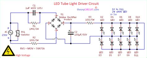 LED Tube Light Driver Circuit