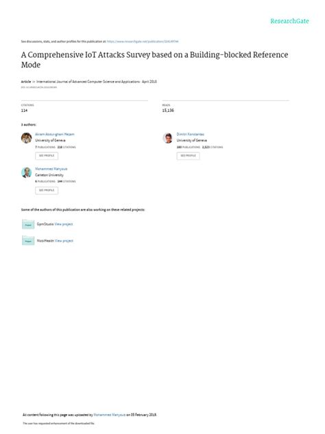 Paper49 Acomprehensiveiotattackssurvey Pdf Internet Of Things